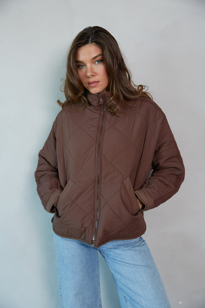 Celine Quilted Puffer Jacket • Shop American Threads Online Boutique