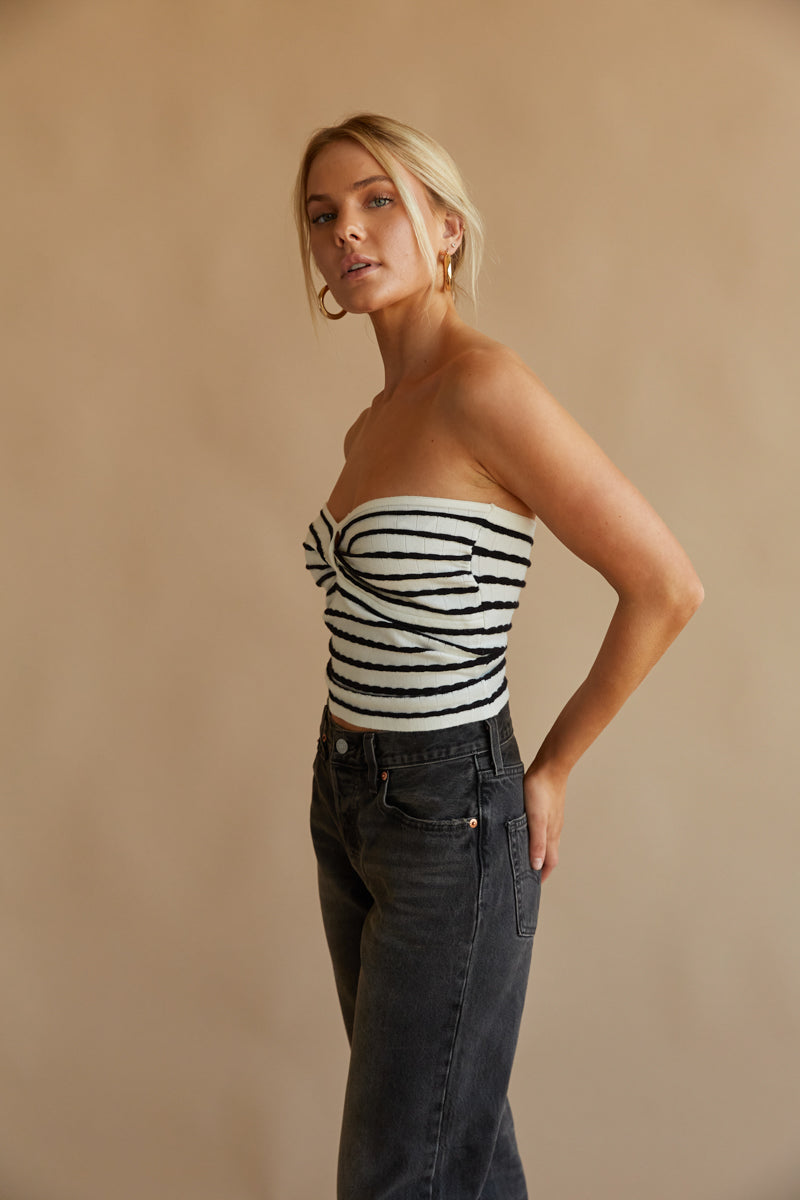Hazel Twist Front Tube Top • Shop American Threads Women's Trendy ...