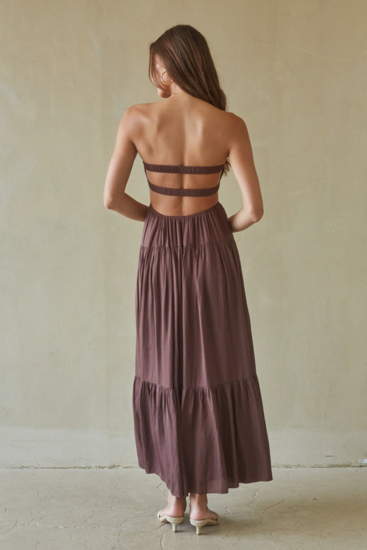 Lilith Twist Front Maxi Dress | Shop American Threads Boutique